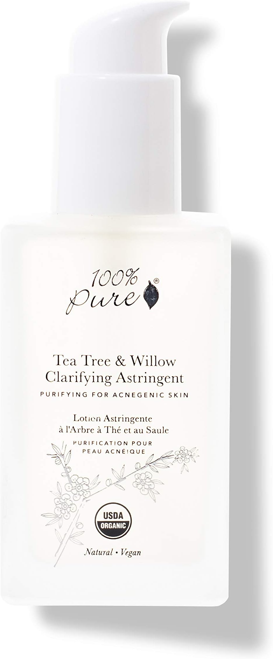 Amazon.com : 100% PURE Tea Tree & Willow Clarifying Astringent, Natural ...