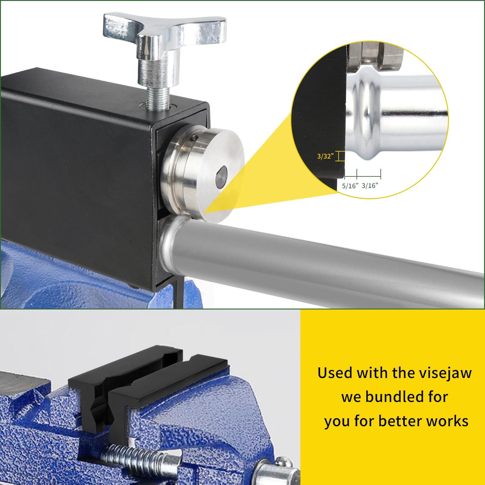 Snapklik.com : GSTP Tube Pipe Tubing Beader Tool Bead Roller