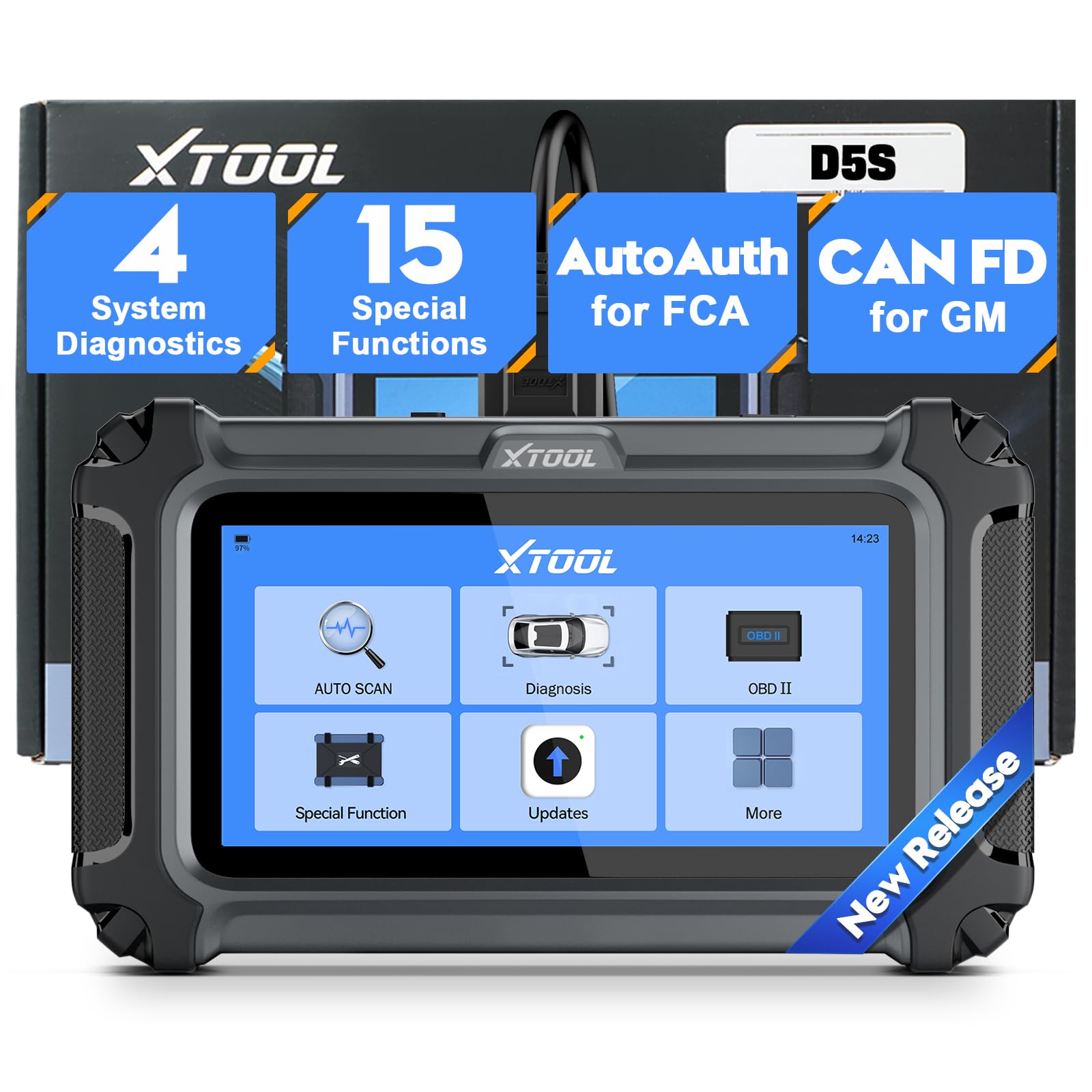 XTOOL OBD2 Scanner D5S - 2025 OBD2 Code Reader for All Car with 15 ...