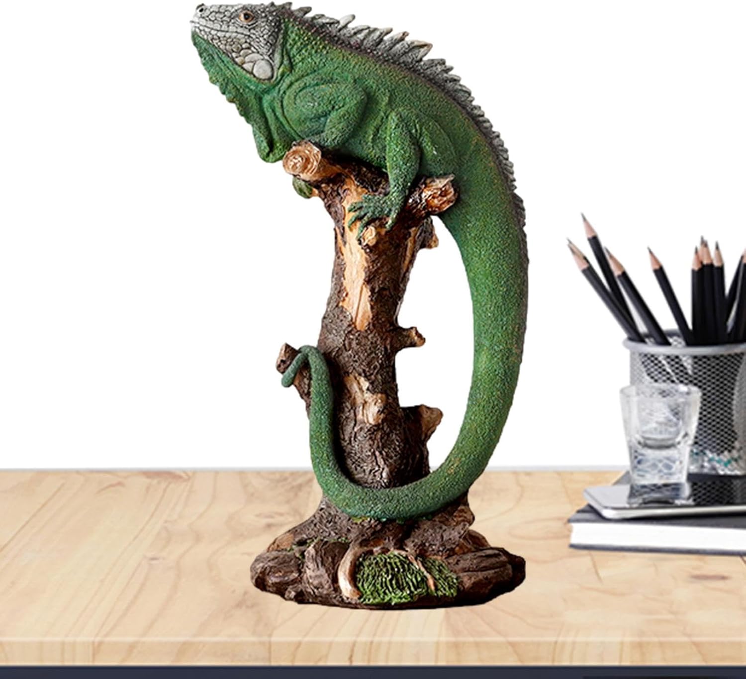 Amazon.com: FORTTS Resin Sculpture Lizard Statue,Tropical Reptile ...