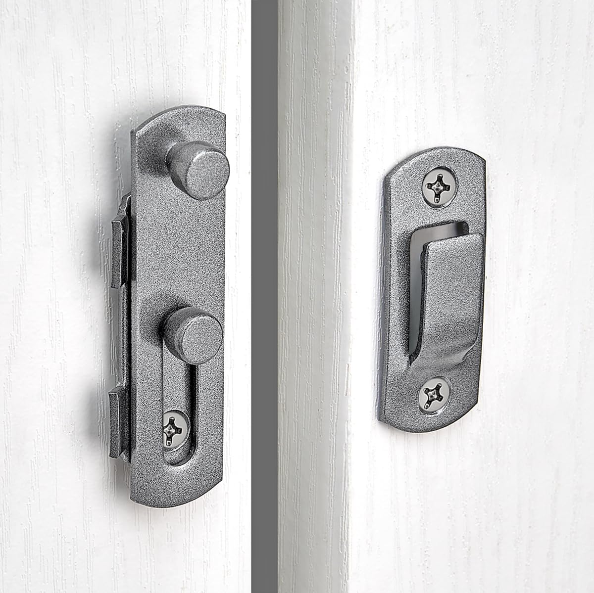 Snapklik.com : INIRET 2 Packs Barn Door Latches2.75” X 2.02” Grey ...