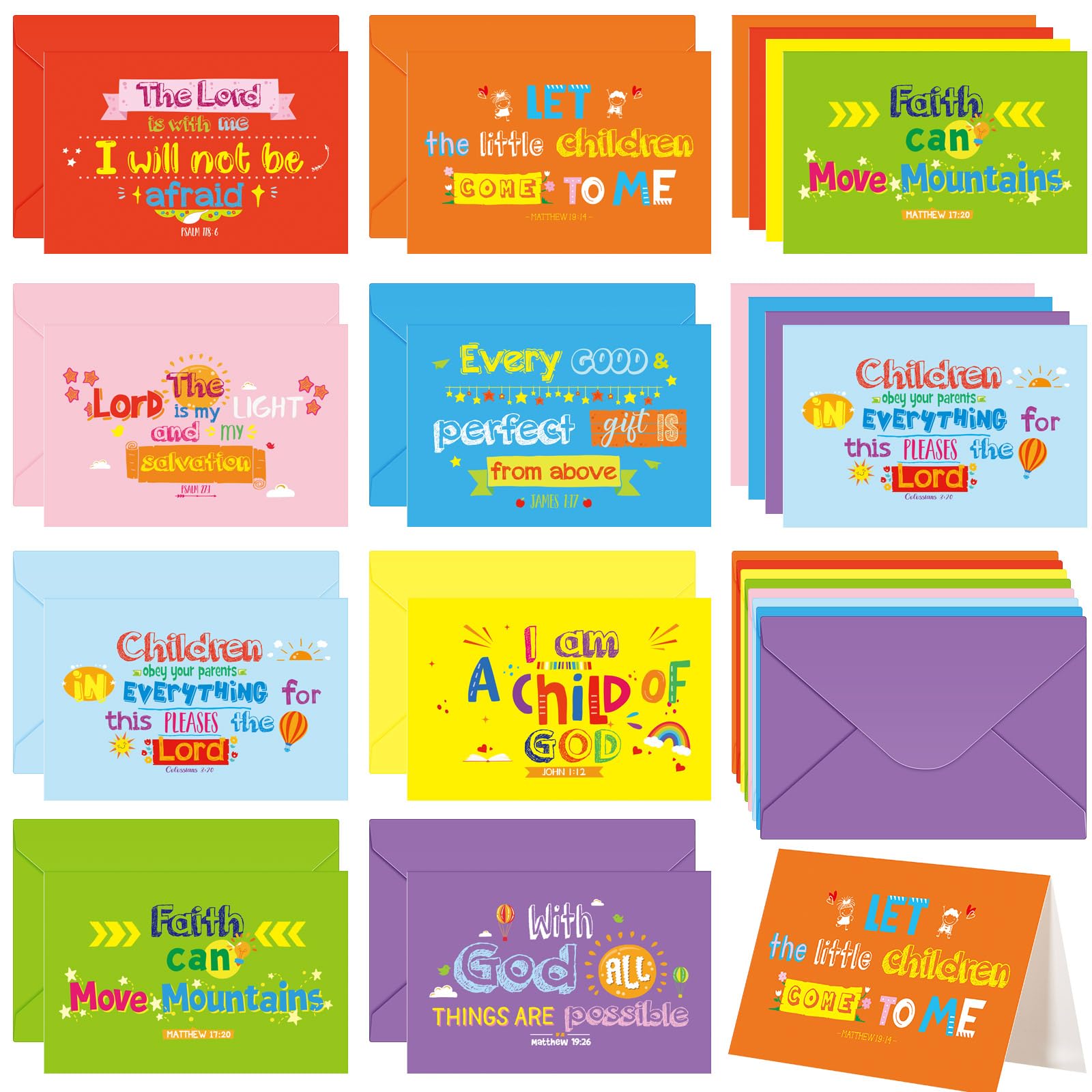 Amazon.com : Motiskyy 24 Pack Christian Greeting Cards Bulk with ...