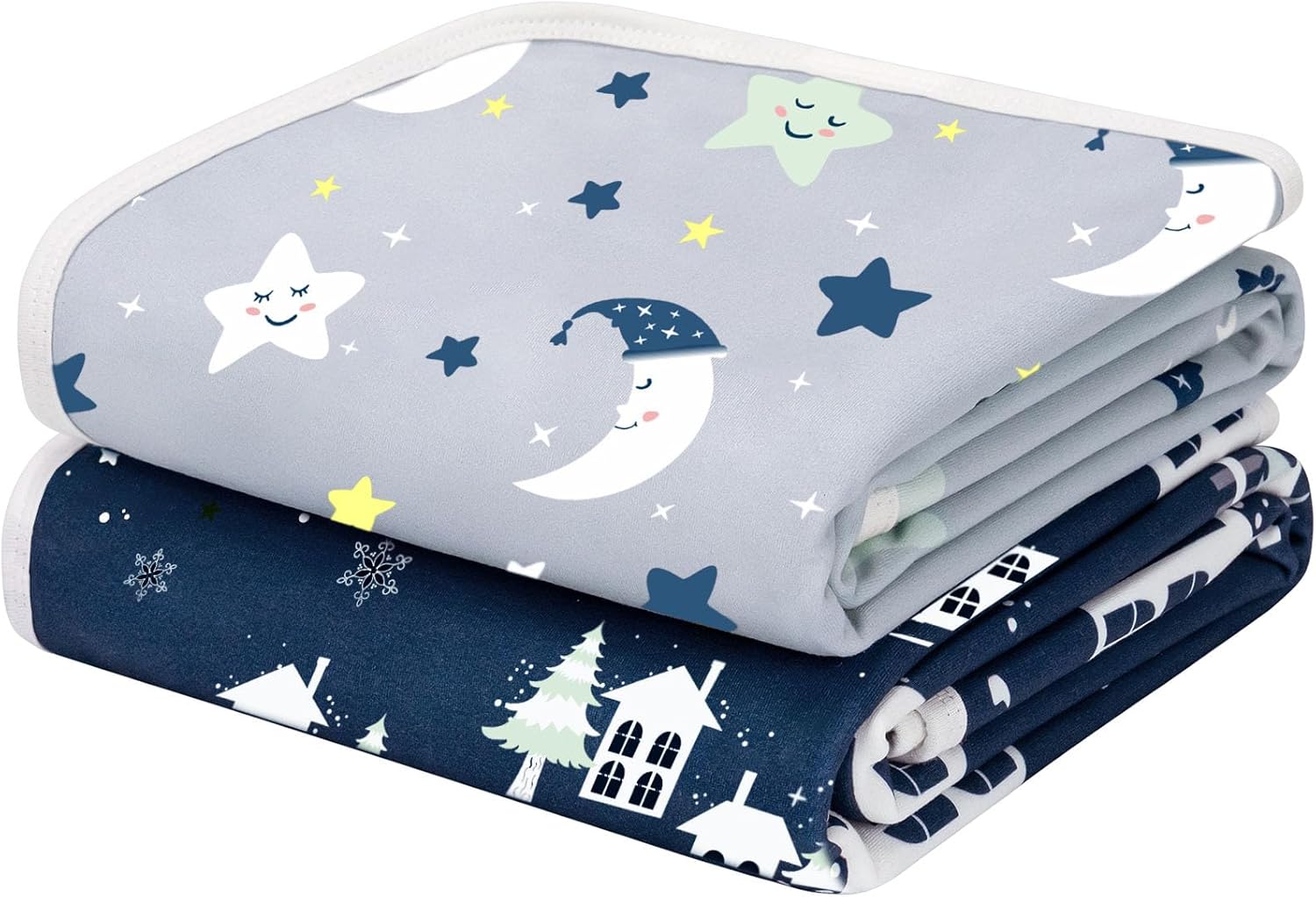 Yukkidds Washable Mattress Protector 90 x 75 cm Set of 2 Waterproof ...