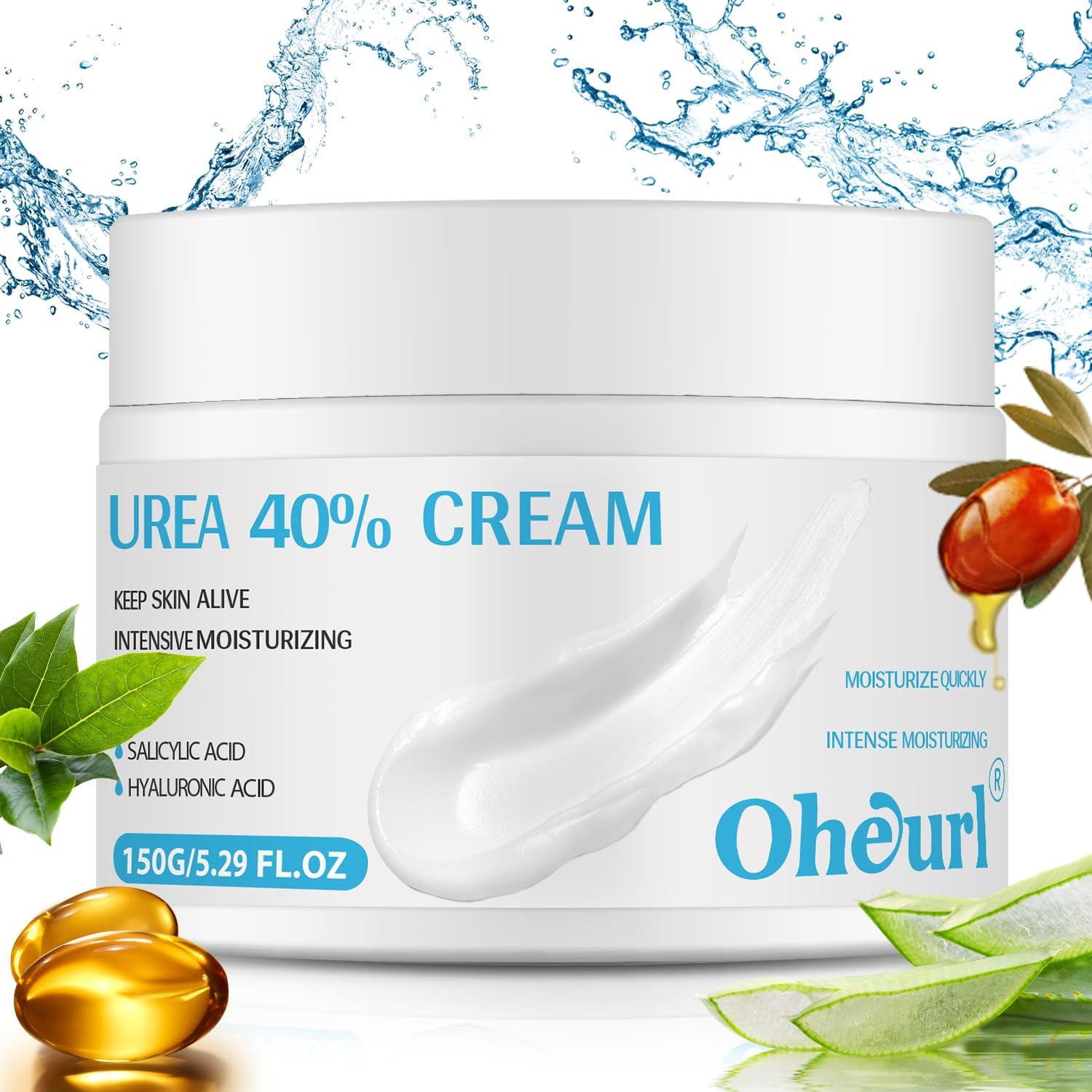 Amazon.com : OHEURL Urea Cream 40 Percent with 2% Salicylic Acid Plus ...