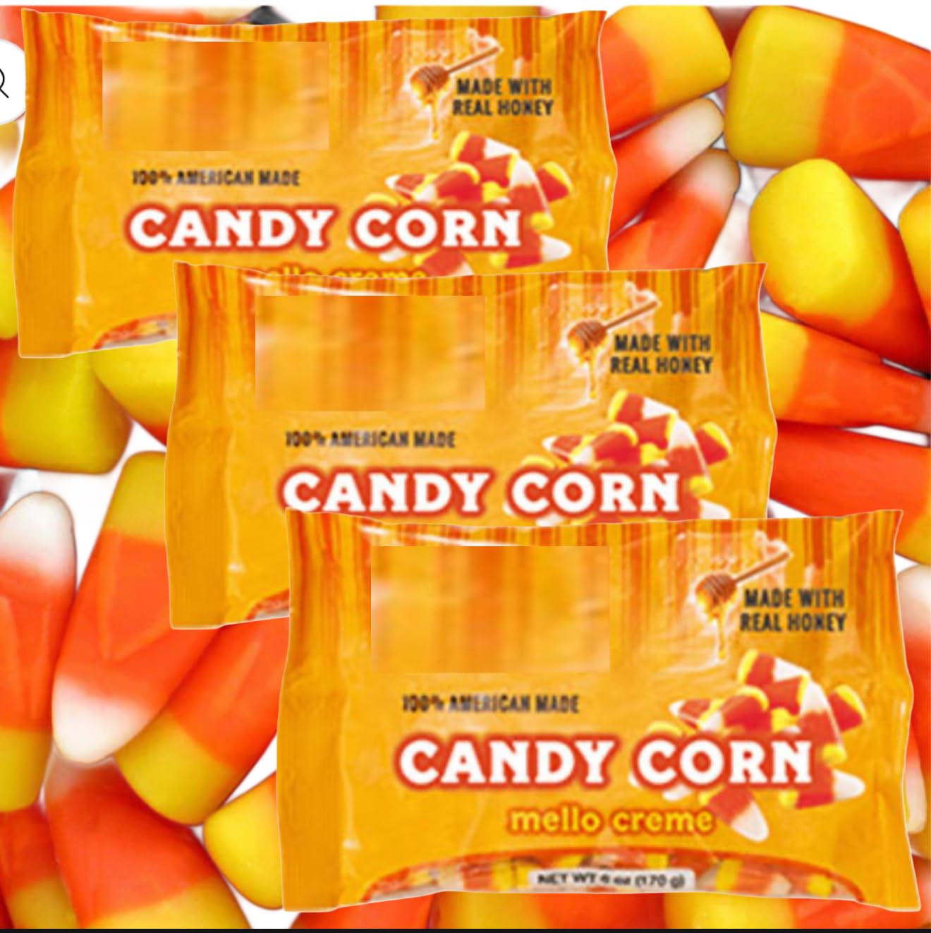 Amazon.com : Candy Corn with Real Honey, Classic Tri-Color, Halloween ...