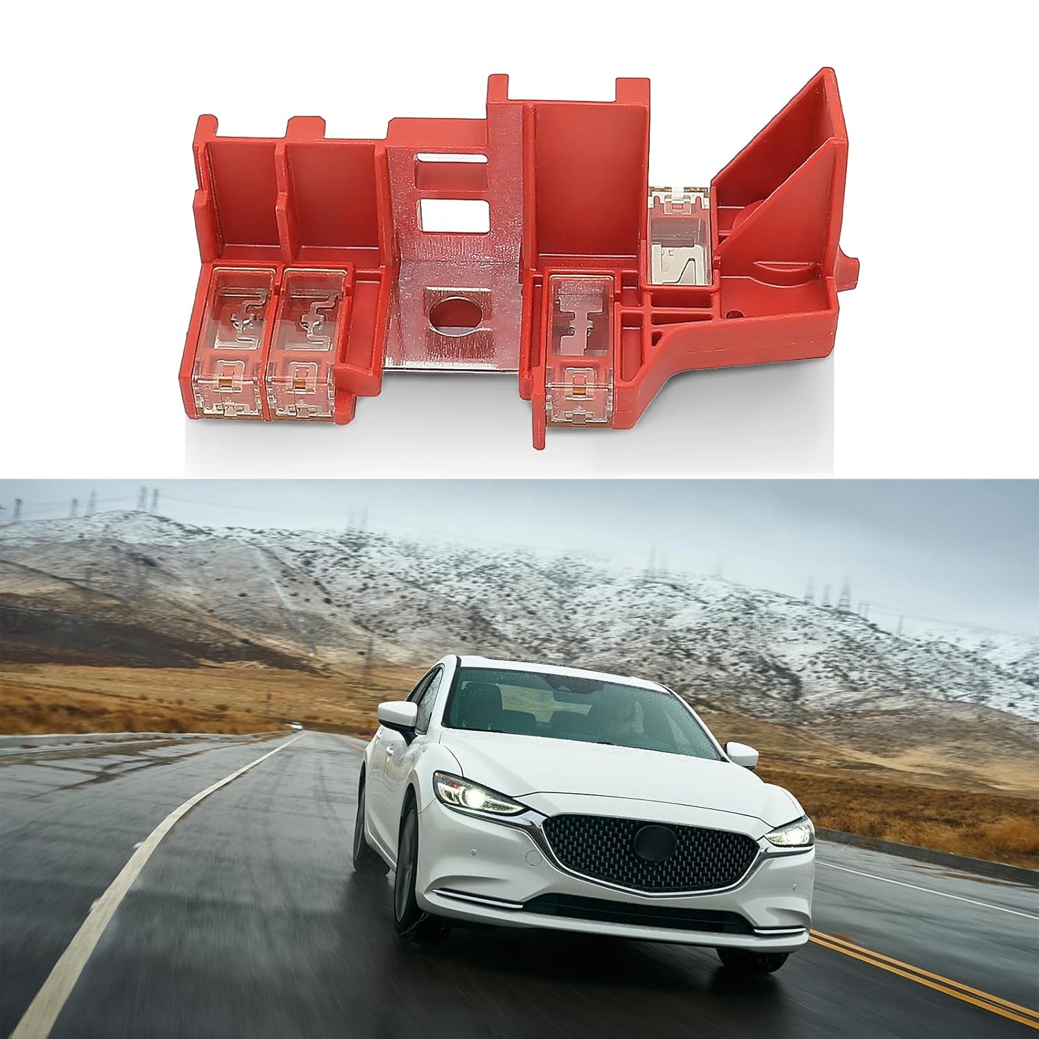 Fuse Block for Battery Terminal Compatible with 2013-2021 Mazda3 Mazda6 ...