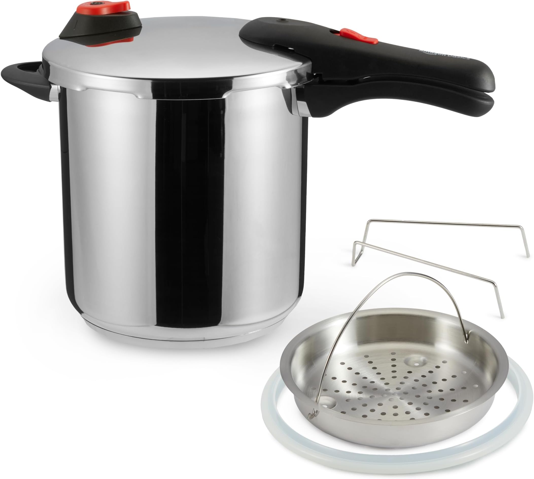 Tefal Authentic Stainless Steel Pressure cooker 8.Ltr : Amazon.co.uk ...