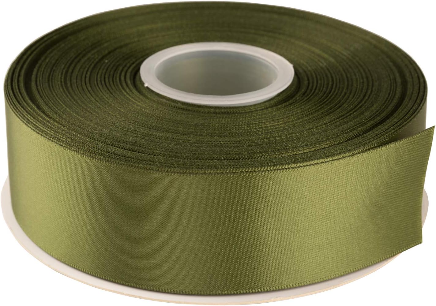AVANAVA 1-1/2 Inch Wide Double Face Satin Ribbon - 50 Yards (570-Moss ...