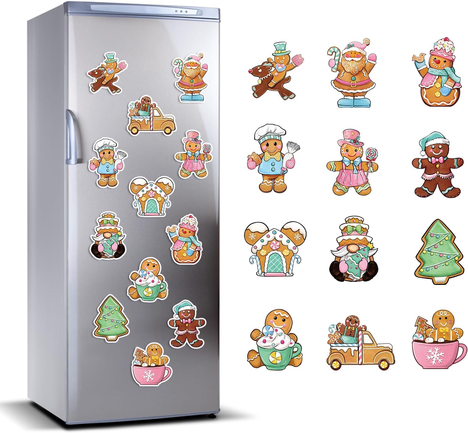 Amazon.com: Fayoo Christmas Gingerbread Candy Refrigerator Magnet ...