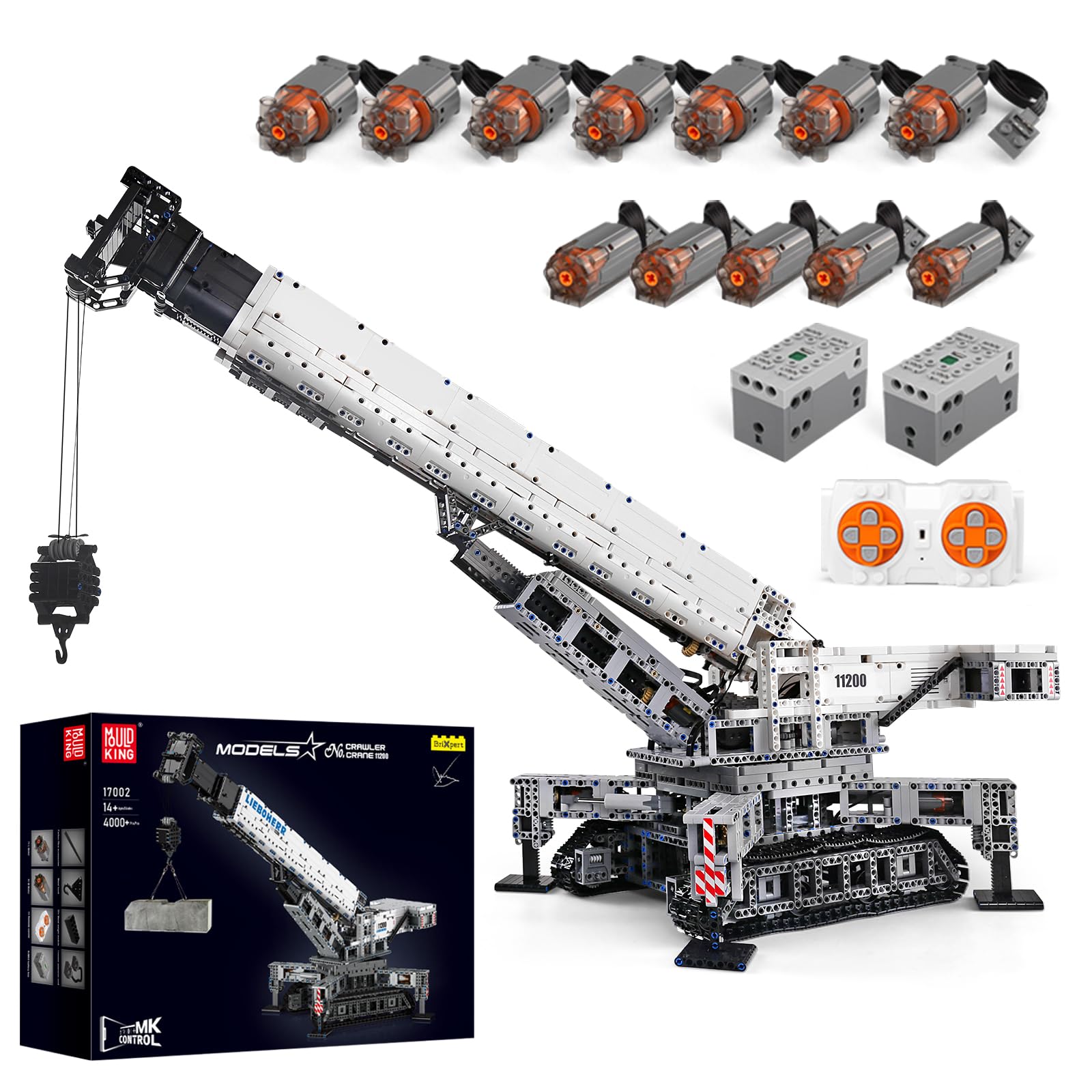 Mould King 17002 Technology Crane Building Kits, MOC Crane LTR 11200 ...