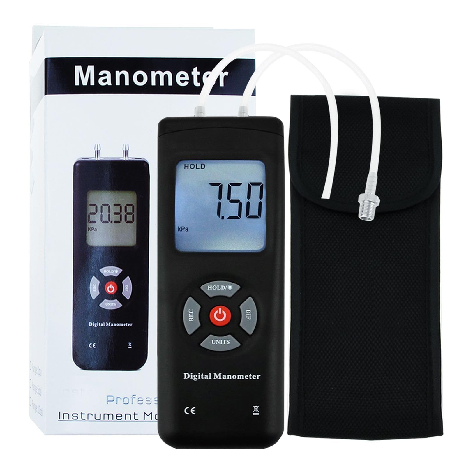 Buy Portable Handheld Digital Manometer HVAC Air Vacuum Differential