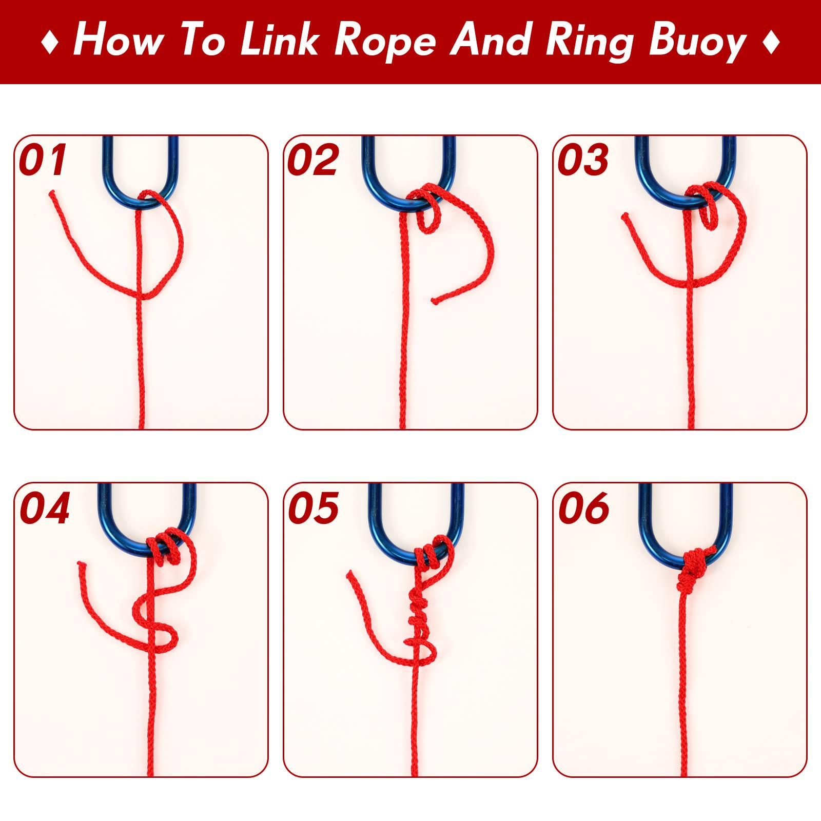 Snapklik.com : Shappy Floating Rope Life Ring Rope Lifesaving Dock ...