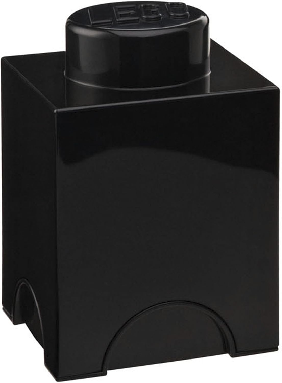 LEGO Storage Brick 1 Knob Black, Stackable Box With Lid, 1.2l - Desk ...