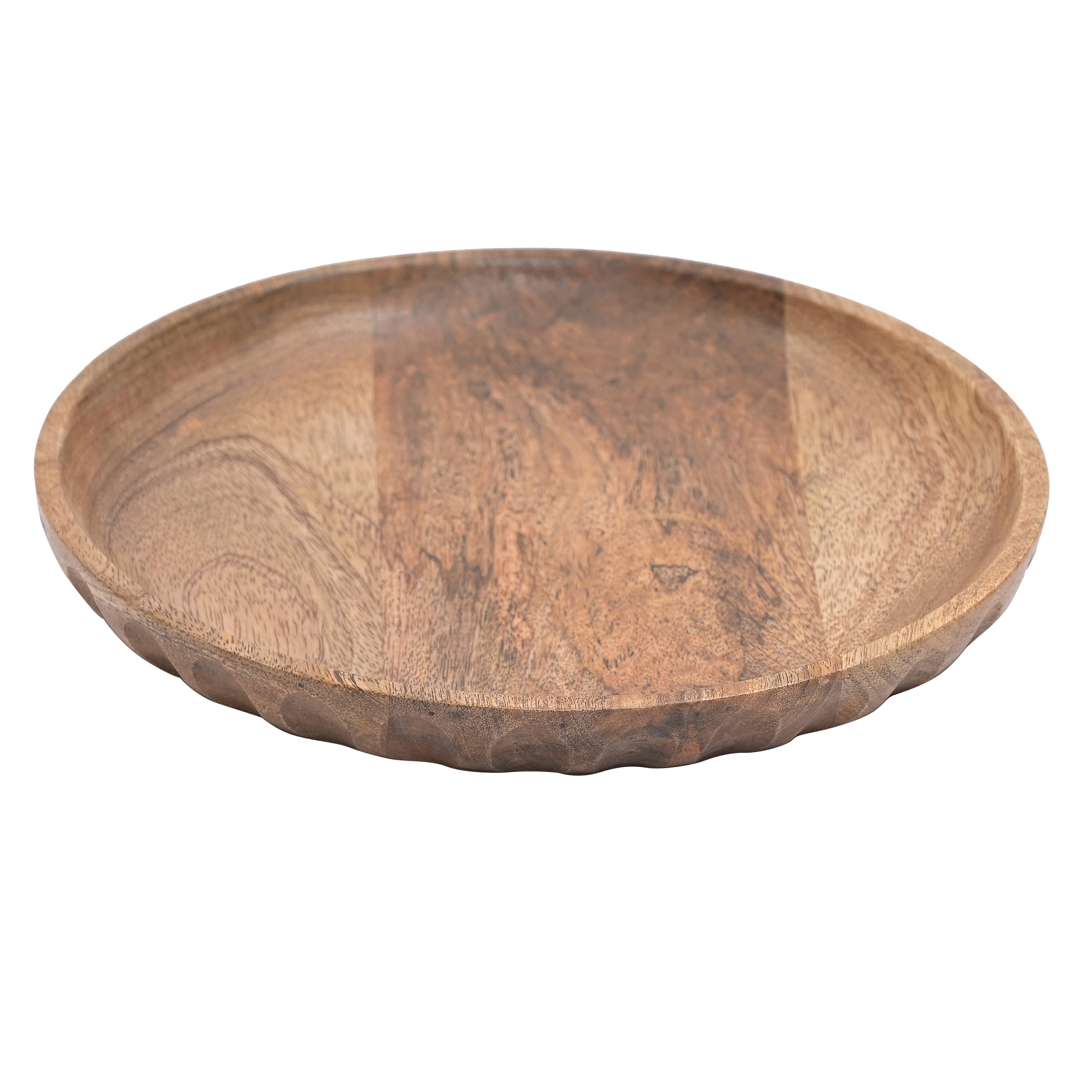 1 x RAW Customer Returns Foresthaven Solid Natural Wood Serving Plate ...