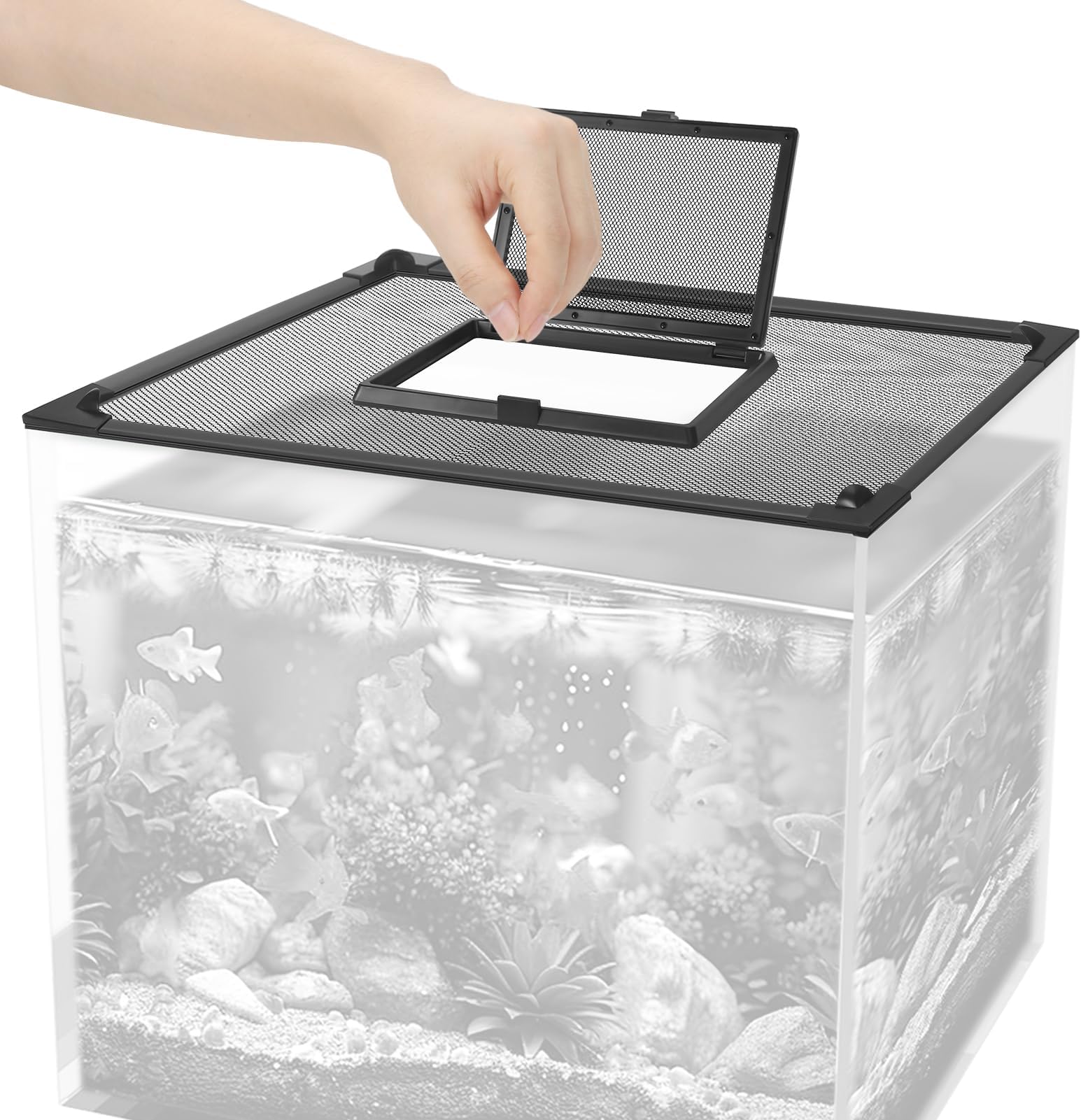 Amazon.com : Magnetic Fish Tank Lid Size 43"x27" Aquarium Net Cover ...