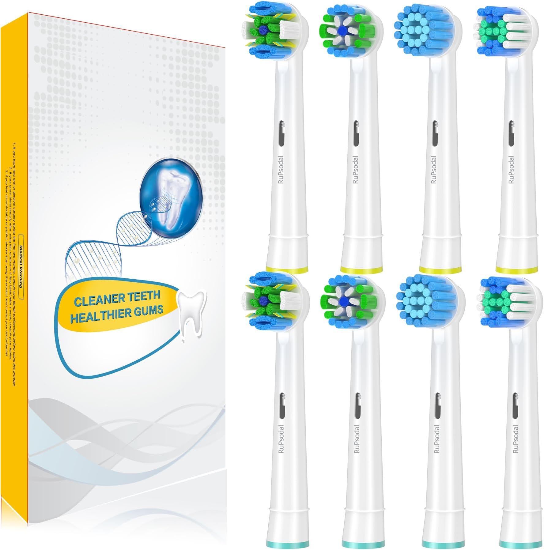 Amazon.com : Rupsodal Replacement Heads Compatible with Oral B Braun, 8 ...