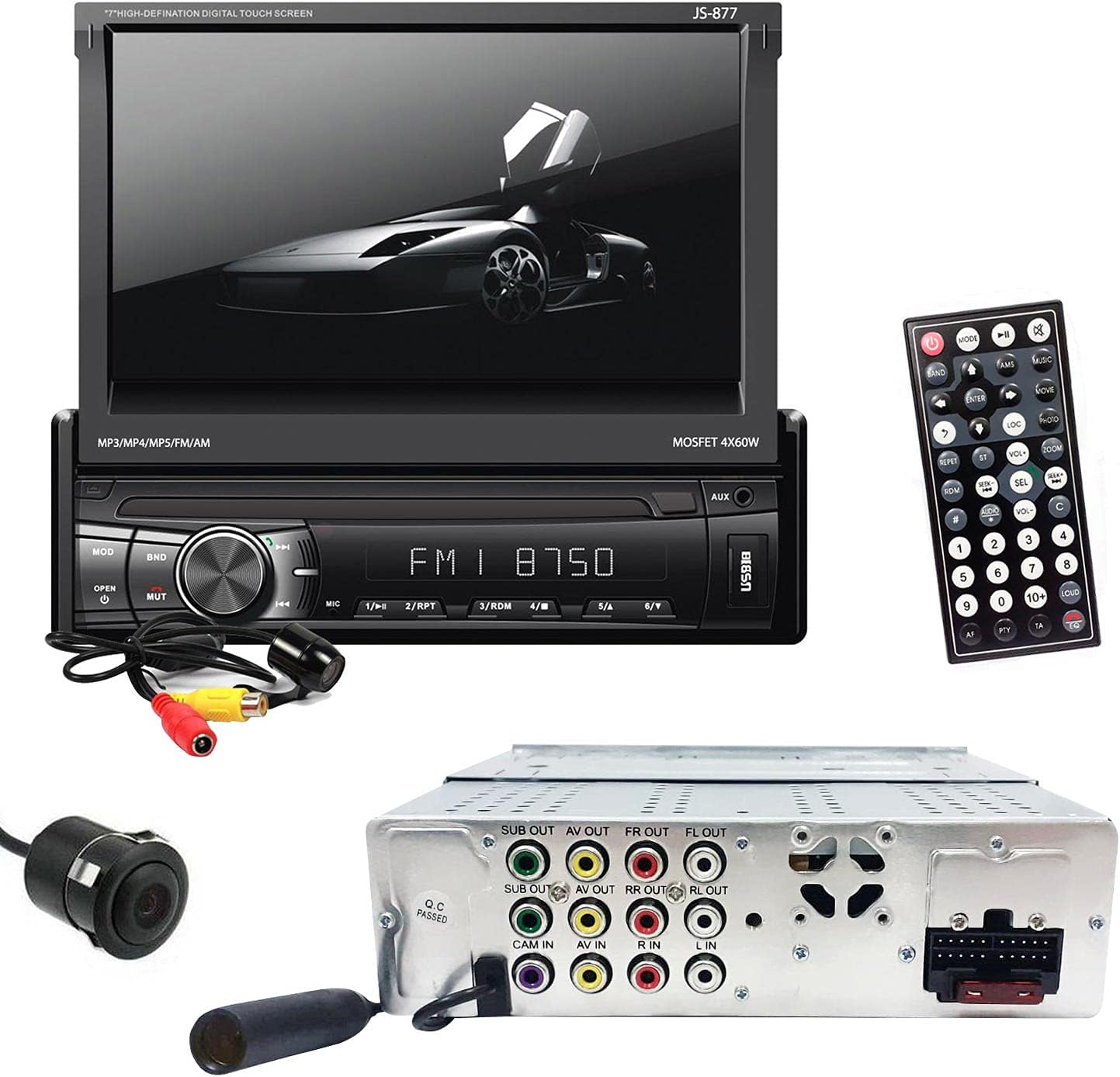 OTO TEYP INDASH 7 MİRRORLİNK 4X60W AUX/FM/USB/SD/BT KAMERA HEDİYELİ JAMESON JS-877 : Amazon.com ...