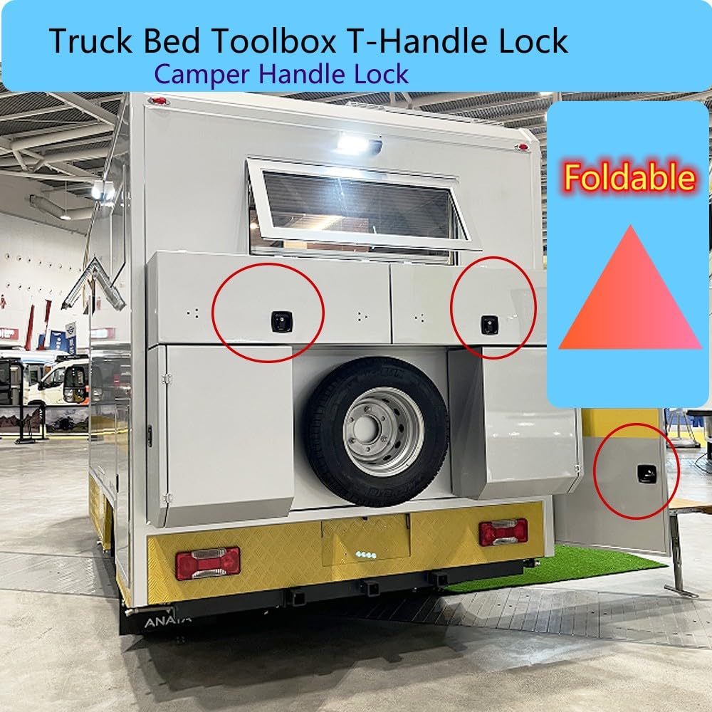 Flush Mount Camper Handle Replacement Truck RV T-Handle Lock For Truck ...