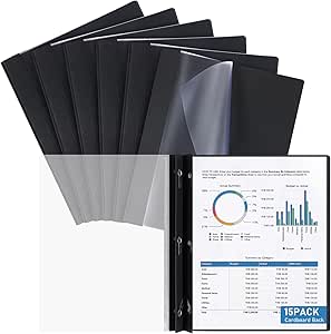 Amazon.com : Fullhawl 15 Pack Report Covers Clear Front Report Covers ...