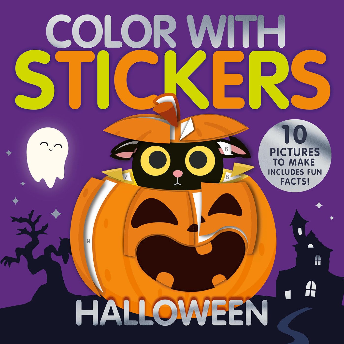 Color with Stickers: Halloween: Create 10 Pictures with Stickers ...
