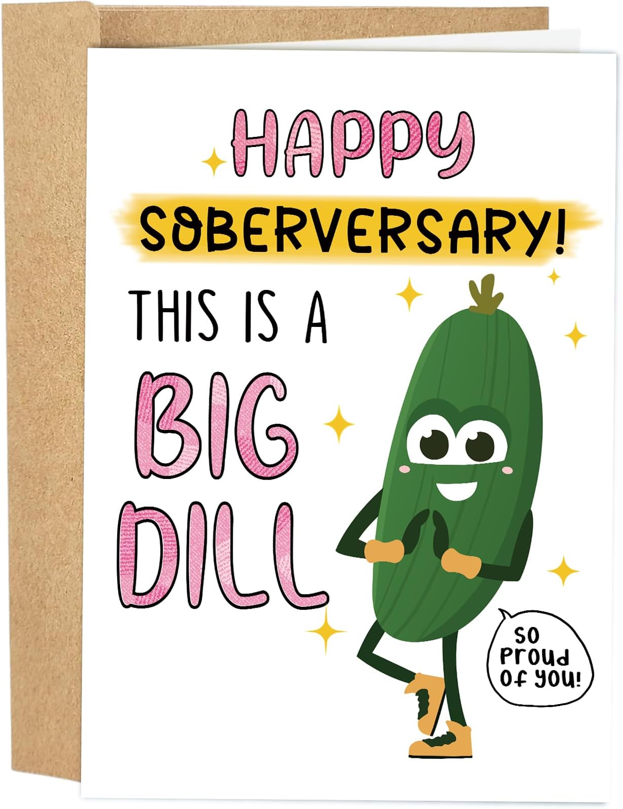 Amazon.com: Naixiwen Funny Sobriety Card for Women Men, AA Sober Anniversary Card, 1 Year Sober ...