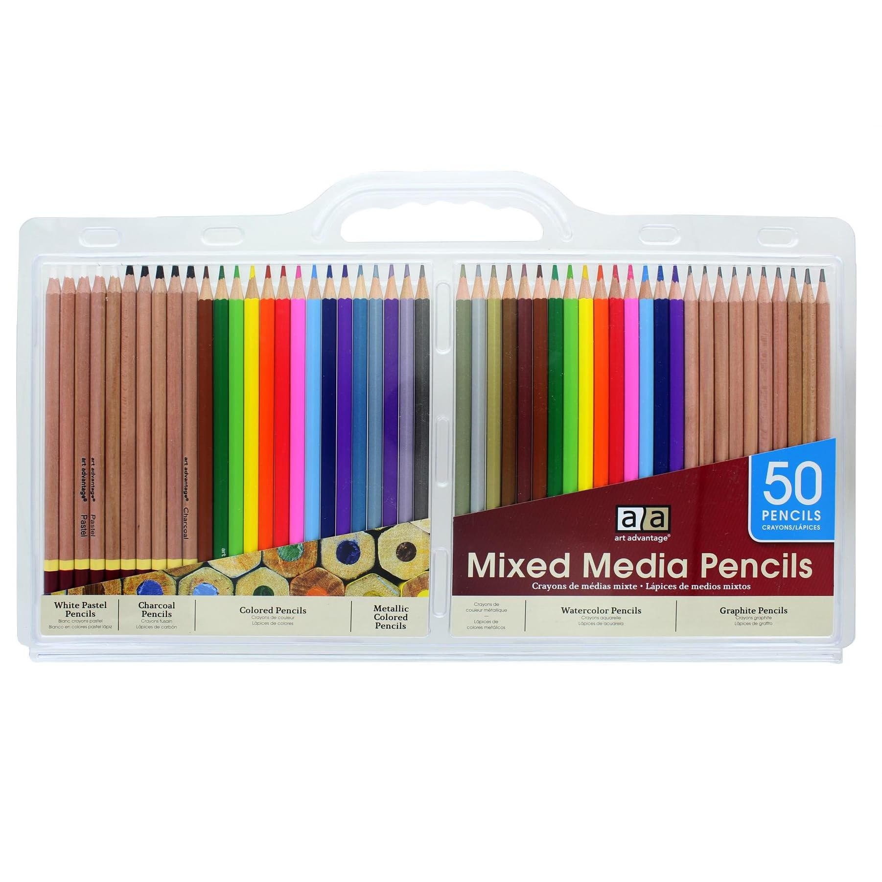 Snapklik.com : Art Advantage Mixed Media Pencil Set 50pc Colored Pencils