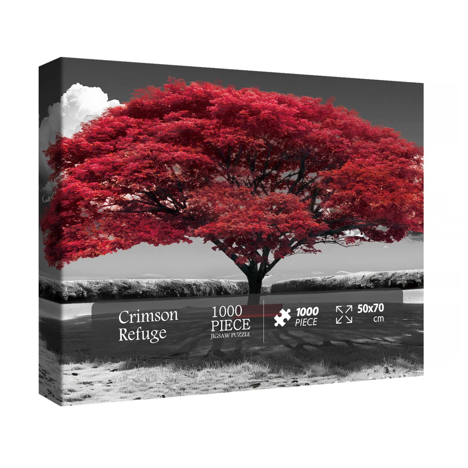 Amazon.com: Red Tree Puzzle 1000 Piece for Adults, Nature Wilderness ...