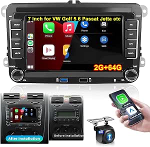 Amazon.com: Car Stereo for VW Golf 5 6 Passat Jetta Caddy EOS T5 Tiguan ...