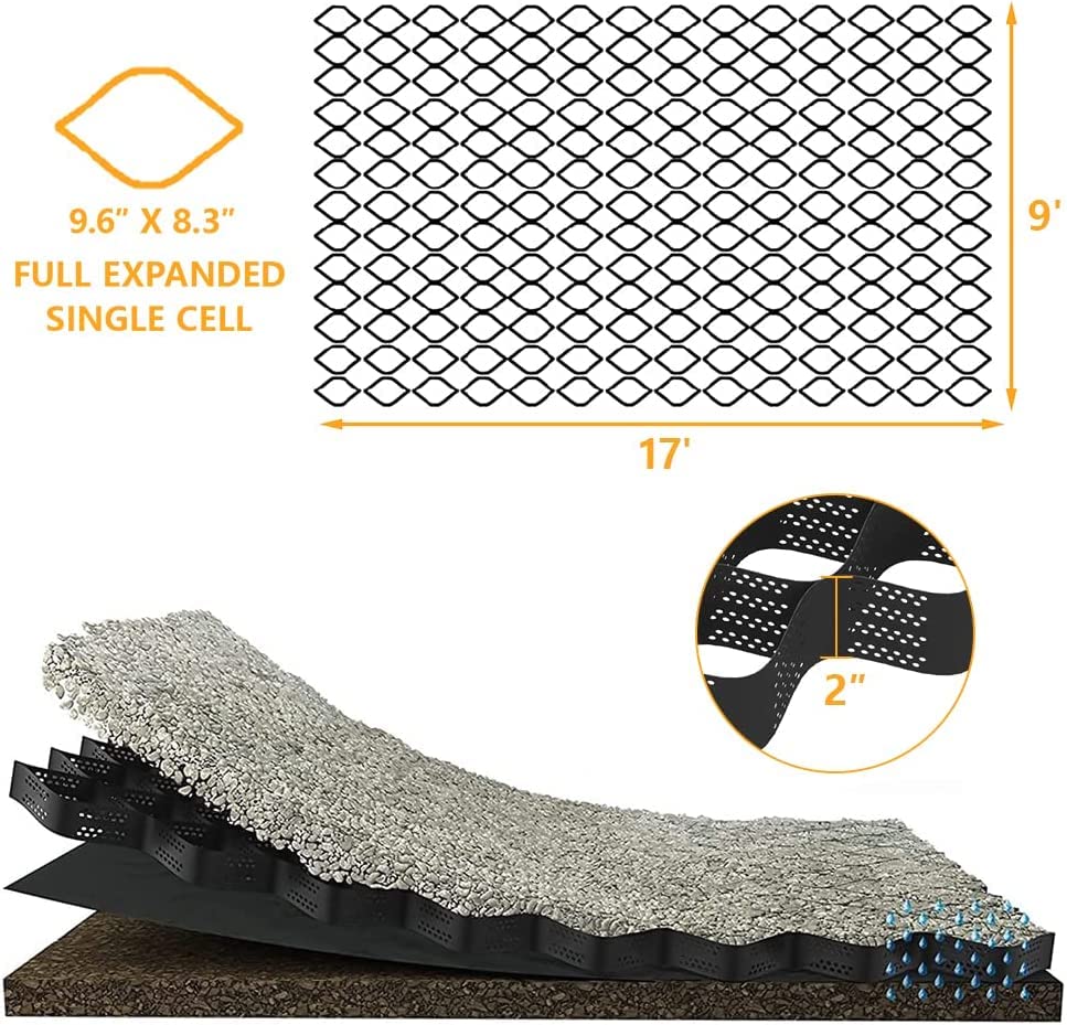 Snapklik.com : YUEWO Geo Grid Ground Grid 2 Inch (9x17FT) 155 Sq Ft ...