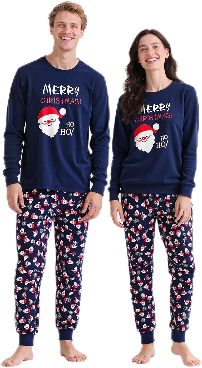 HYCLES Christmas Pyjamas Sets for Adults - Xmas PJS Couple Christmas ...