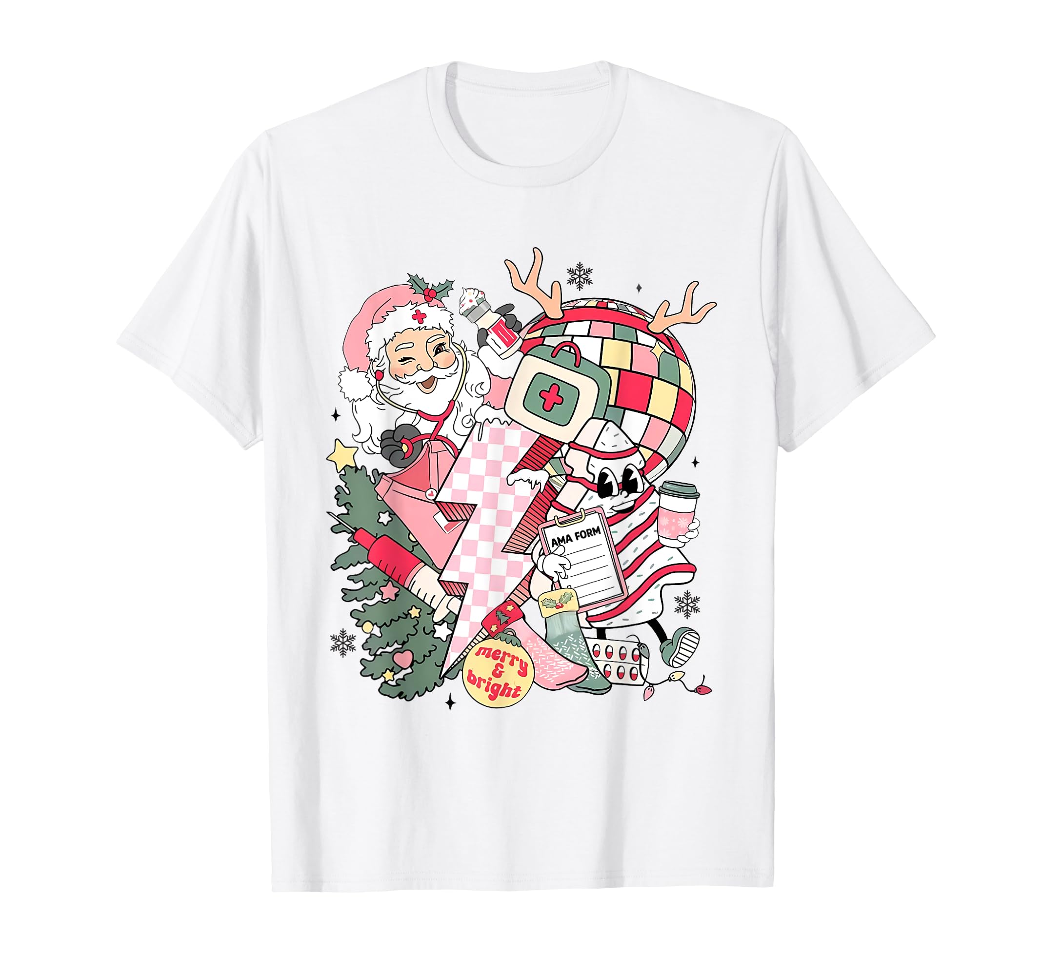 Amazon.com: Christmas Santa Nurse Disco Ball Rn CNA Icu Med Surg Picu T ...