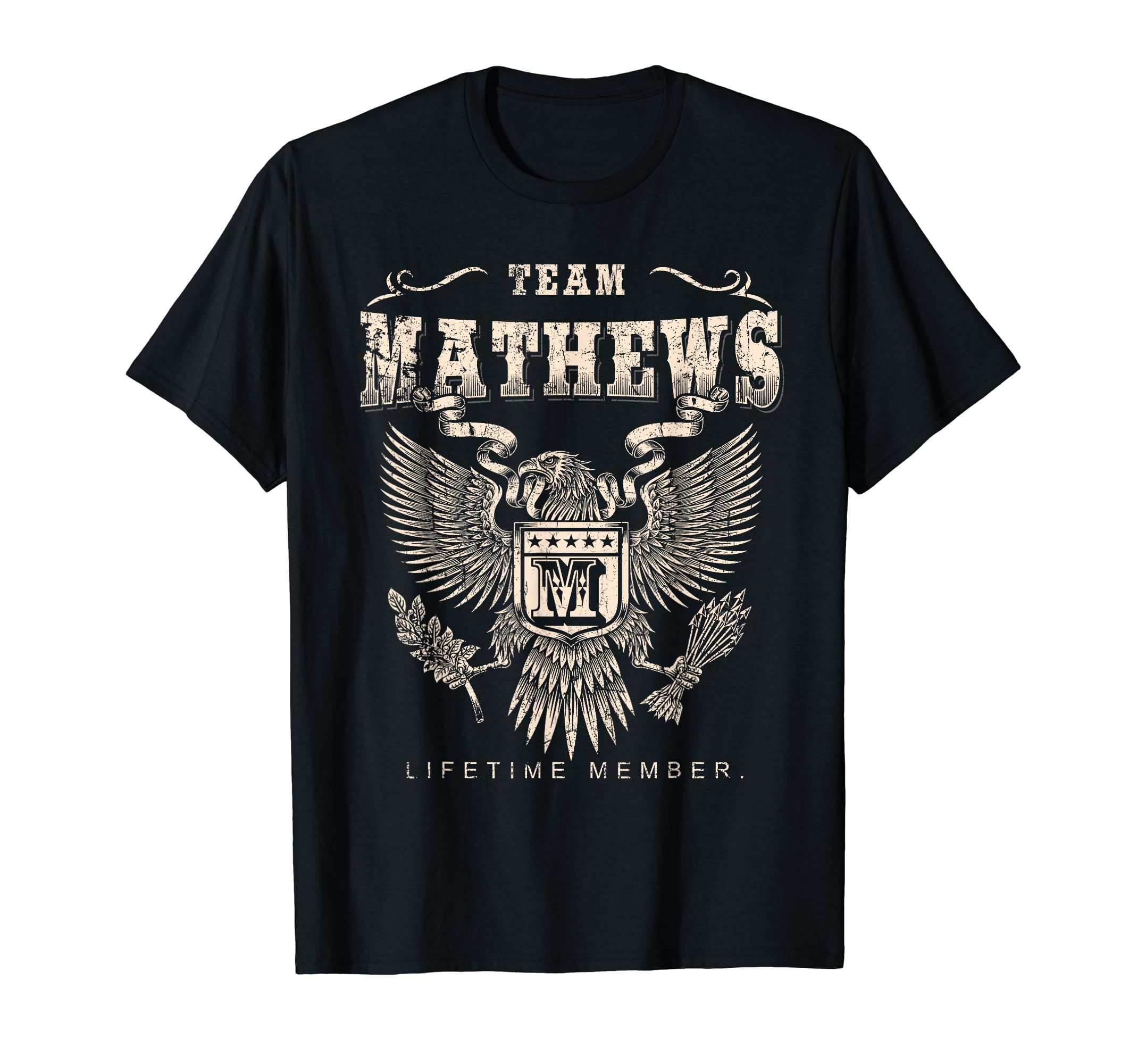 Amazon.com: Team Mathews Family Name Lifetime Member T-Shirt : Clothing ...