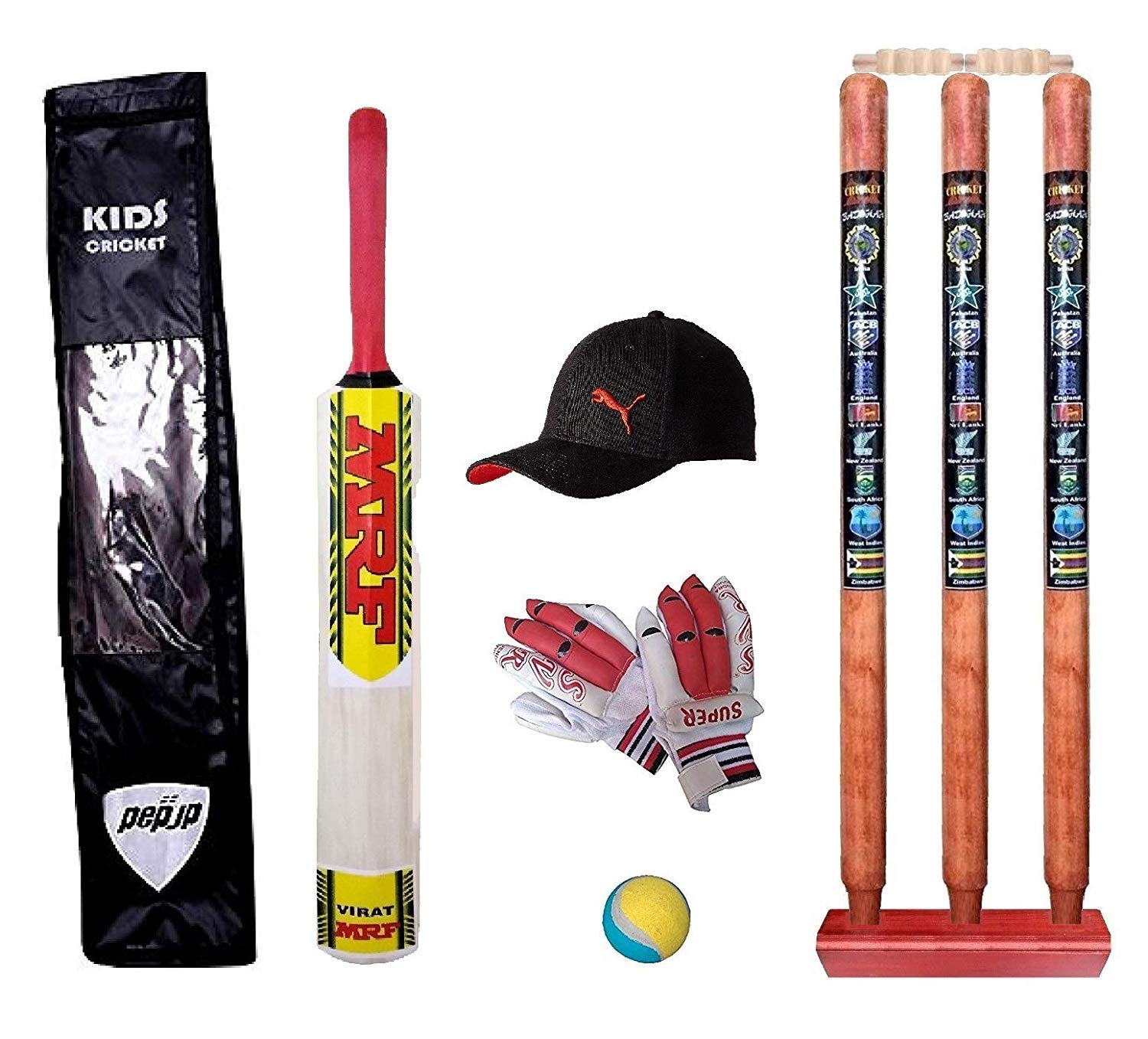 Buy Swastik Small Boys Cricket Set, Wooden Cricket Kit with Carry Bag ...