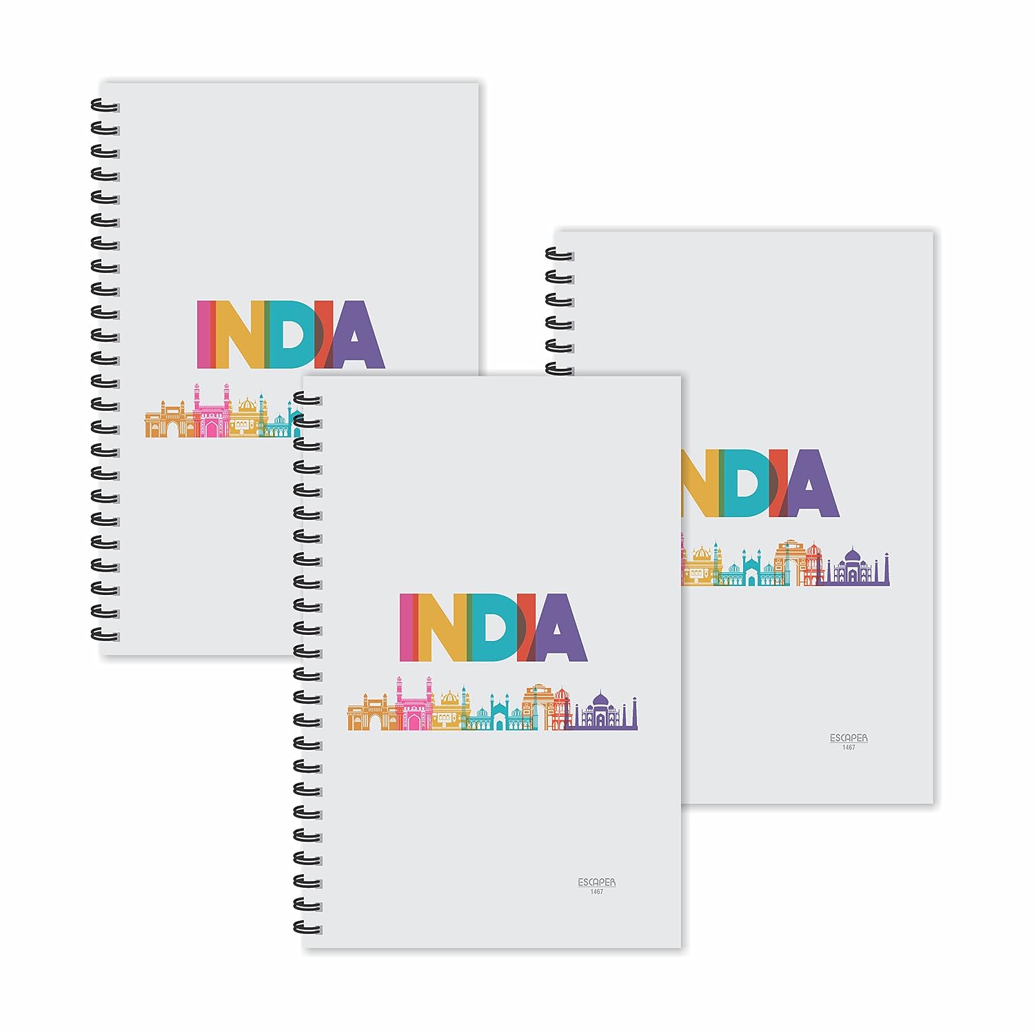 ESCAPER India (Ruled - A5 Size - 8.5 x 5.5 inches) Designer India Diary ...