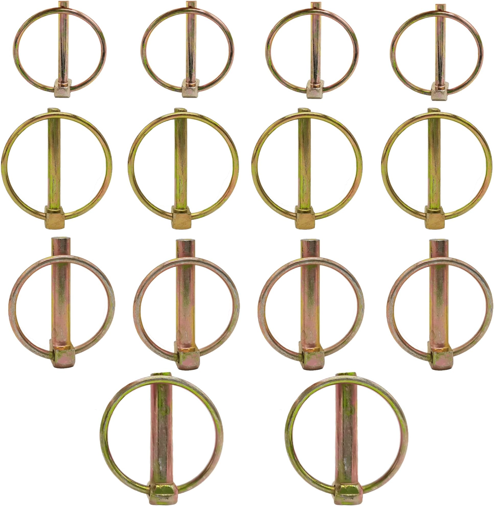 Yuhtech Locking Pin Kit, 50 Pcs 4 Size Lynch Pin Assortment Kit Washer ...