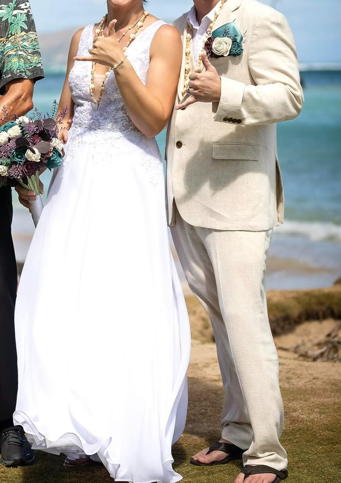 Snapklik.com : Mens 2 Piece Linen Suit Casual Slim Fit Beach Wedding ...