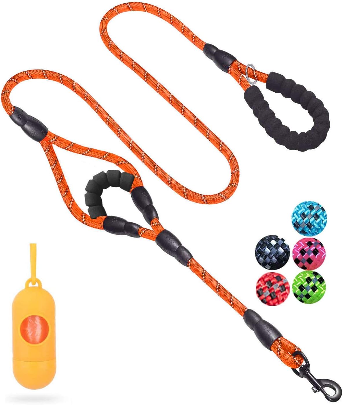 Amazon.com : JSXD Heavy Duty Double Handle Dog Leash - 5 FT with ...