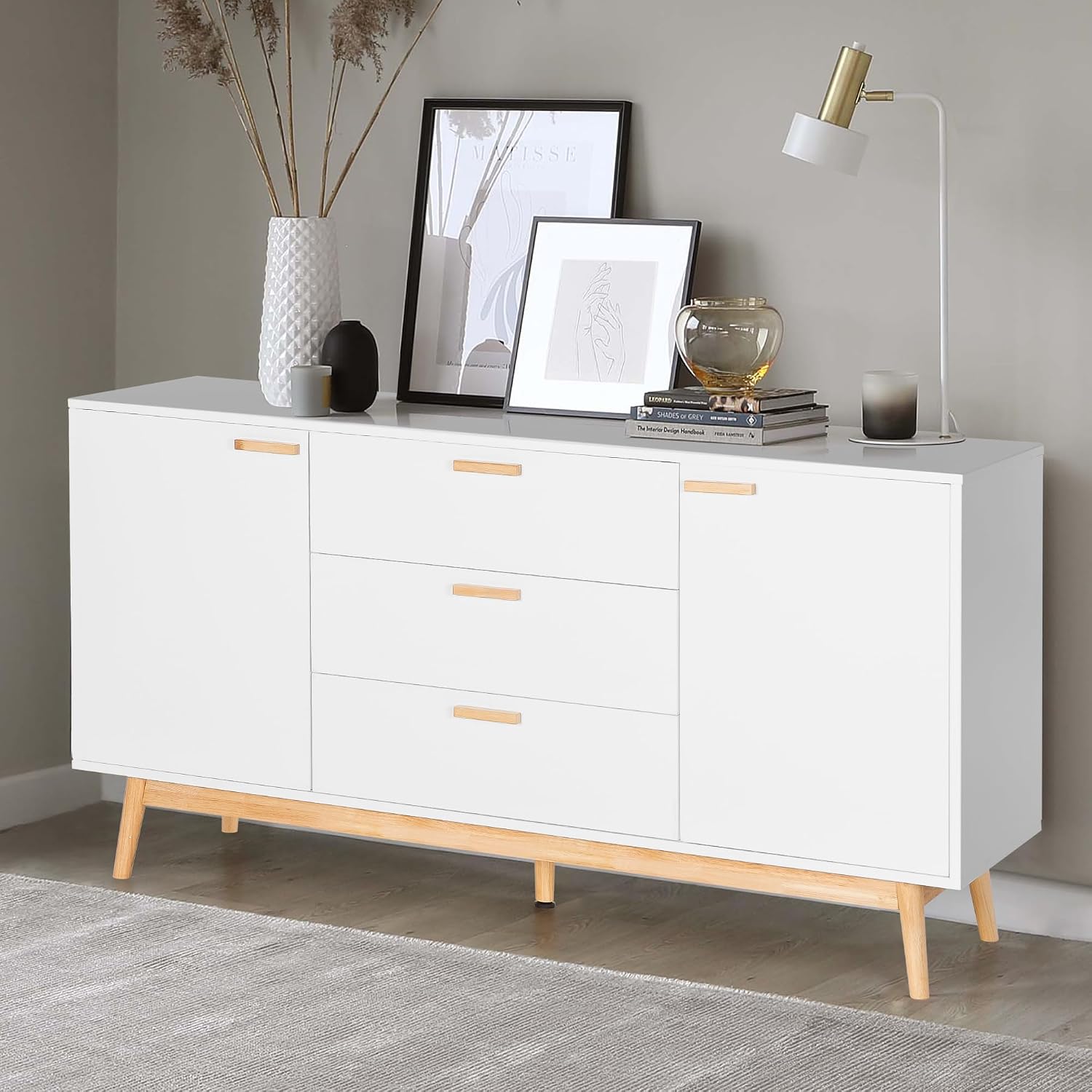 Amazon.com - Sophia & William 55" Sideboard Buffet Cabinet Accent ...