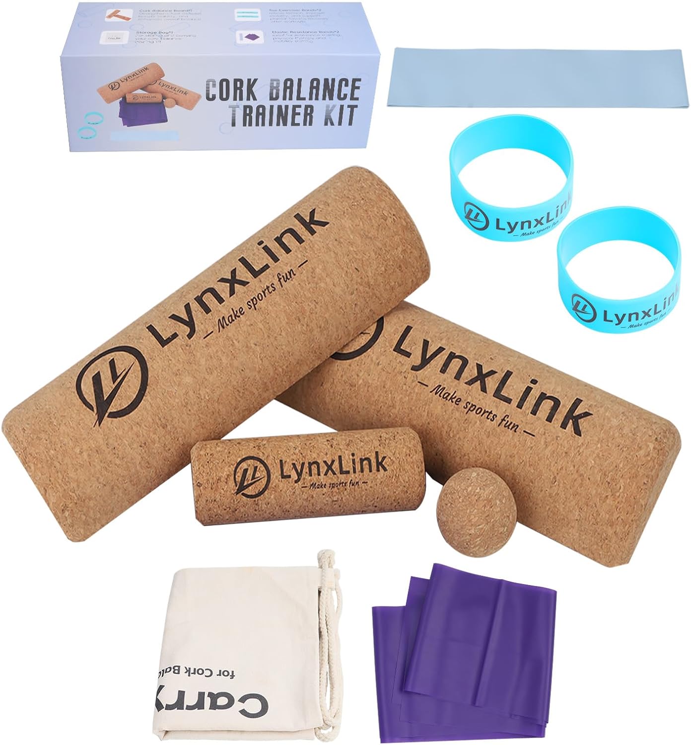 Amazon.com : Cork Balancing Board Foot Restoration and Balance Kit with ...