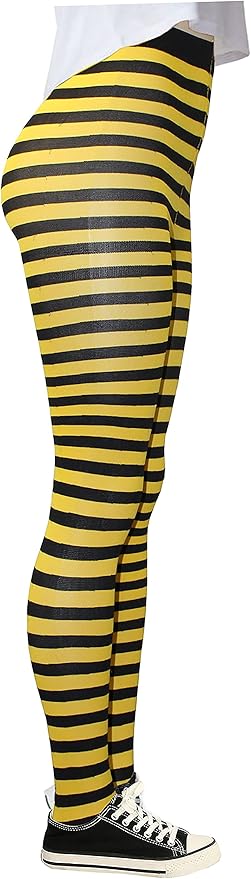 Amazon.com: Women's Bumblebee Tights Yellow and Black Striped Tights ...