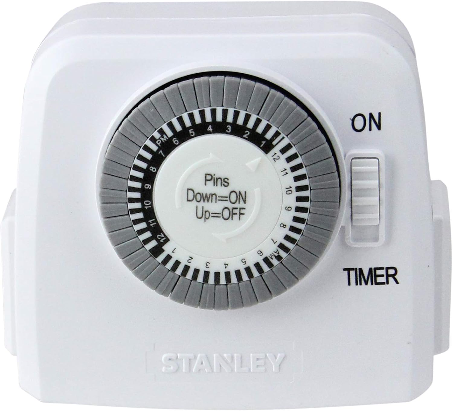 Stanley TimeIt Twin Indoor 2-Outlet Mechanical 24 Hour Timer : Amazon ...