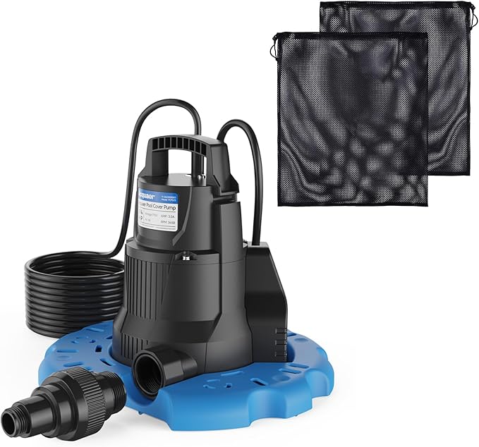 Amazon.com : Acquaer 1/4 HP Automatic Swimming Pool Cover Pump with ...