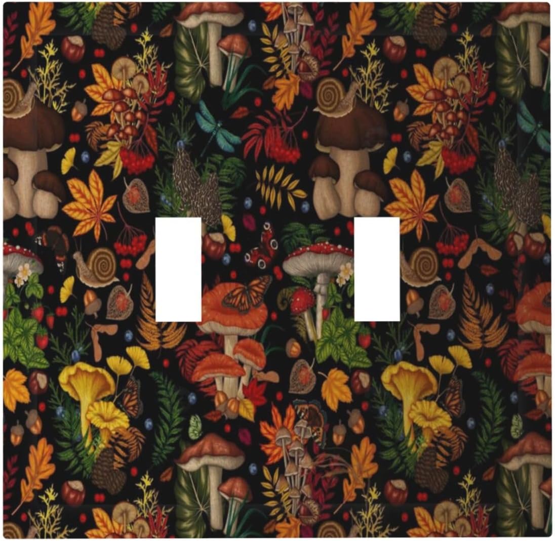 Rougui Light Switch Covers Decorative 2 Toggle Mushroom Poster ...