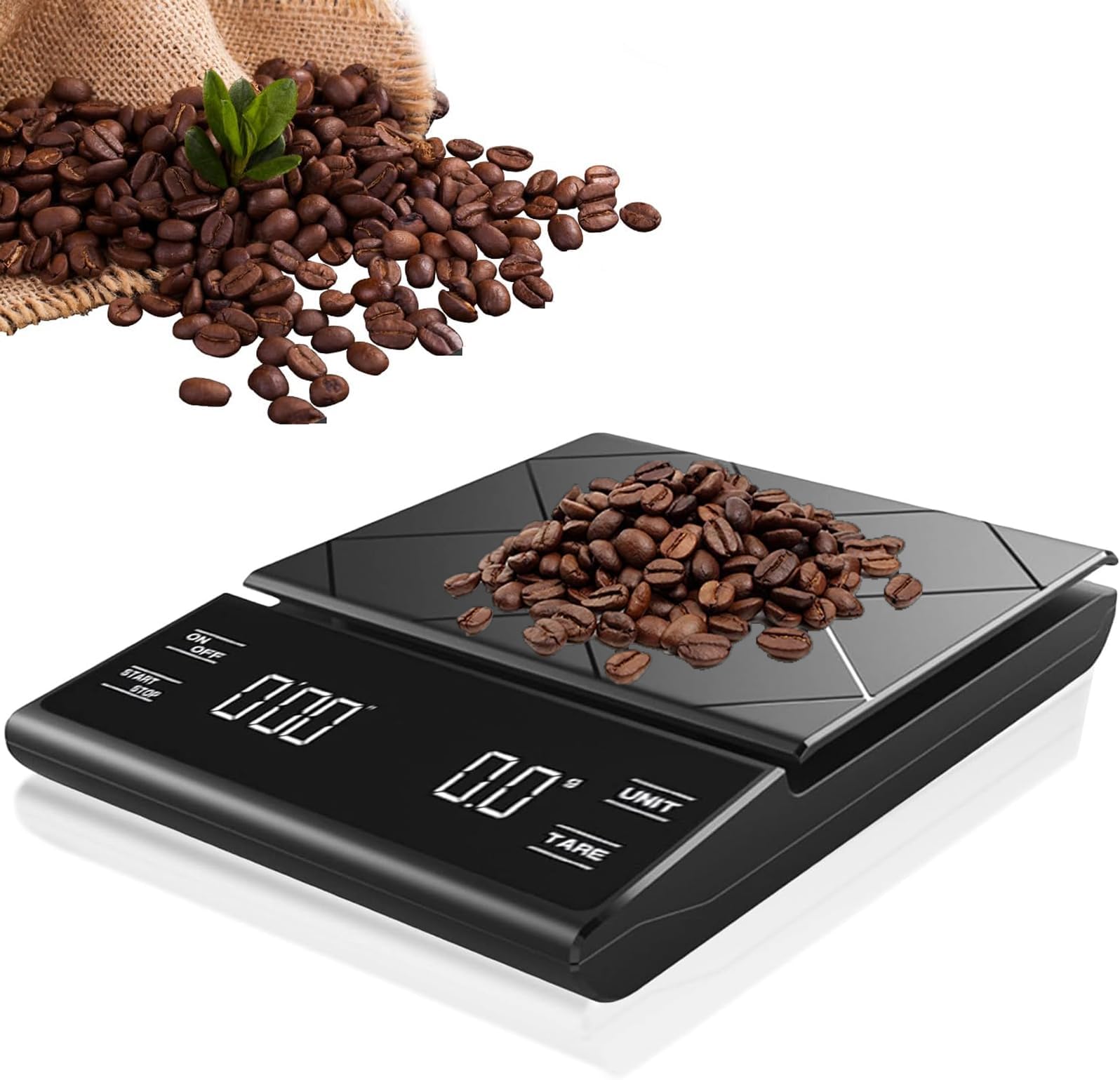 LEVADA PLUS Multifunctional Coffee Scale and Kitchen Scale with Timer ...