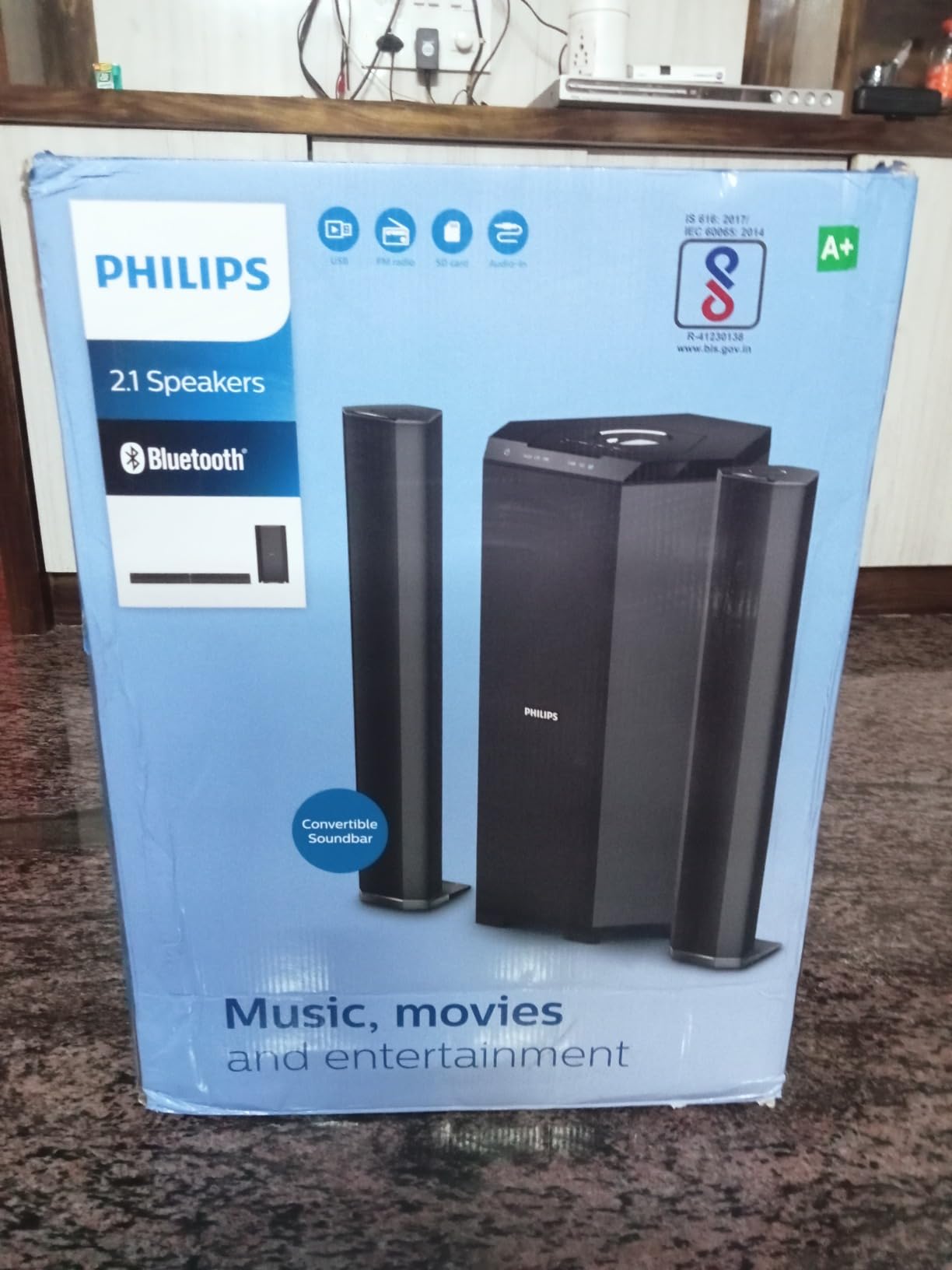 PHILIPS Audio SPA8000B/94 5.1 Channel Multimedia Speaker System with ...