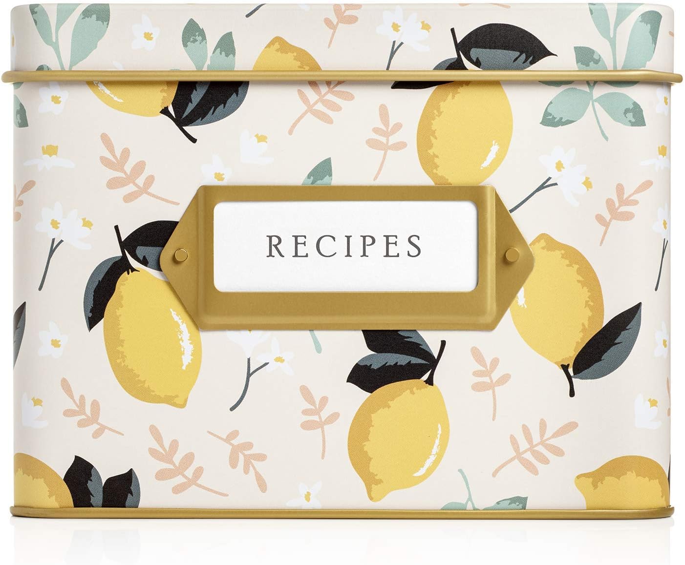 Amazon.com: HEART & BERRY Lemon Recipe Box With Cards and 50 Matching ...