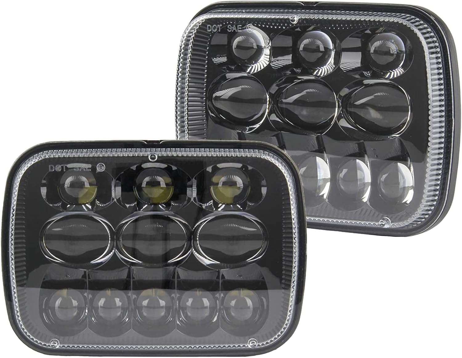 7x6 5x7 H6054 LED Headlights High Low Beam Sealed Headlamps DOT 120W ...