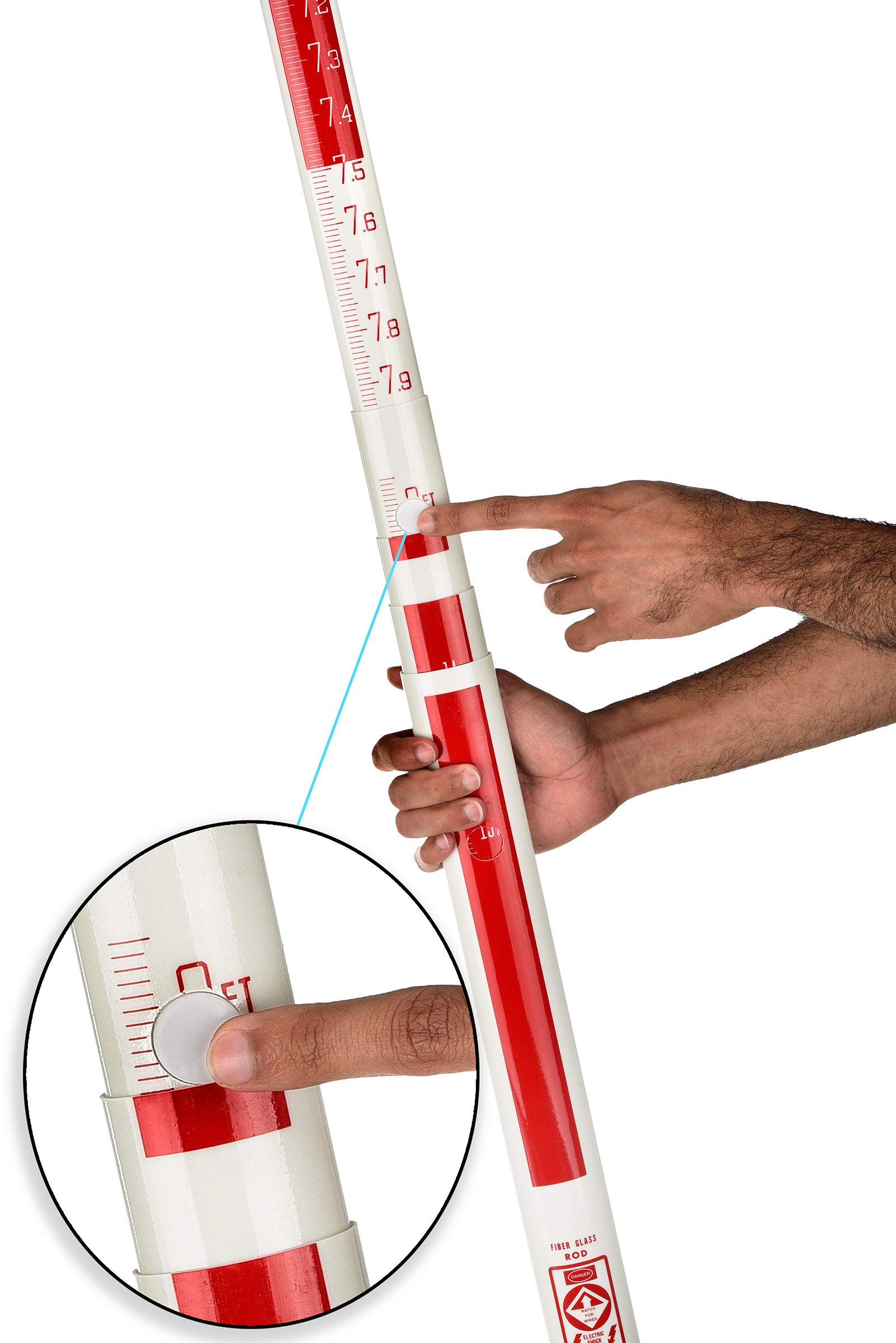 Snapklik.com : AdirPro 18-Foot Fiberglass Oval Leveling Rod- 10ths, 4 ...