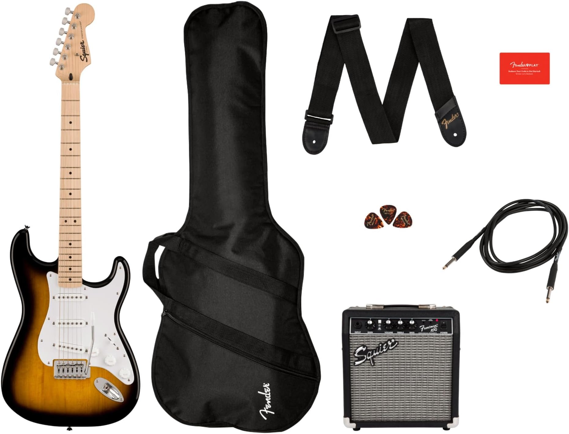 Squier by Fender Sonic Stratocaster® Electric Guitar Pack, Maple ...