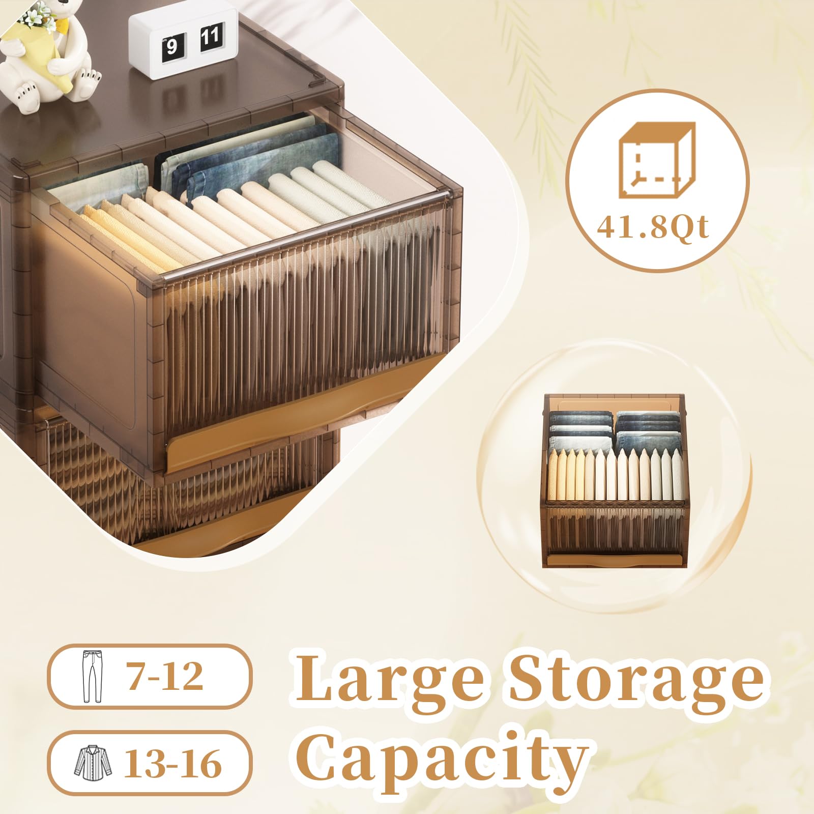 Snapklik.com : Bathroom Organizer, HAIXIN Storage Drawers, Stackable ...